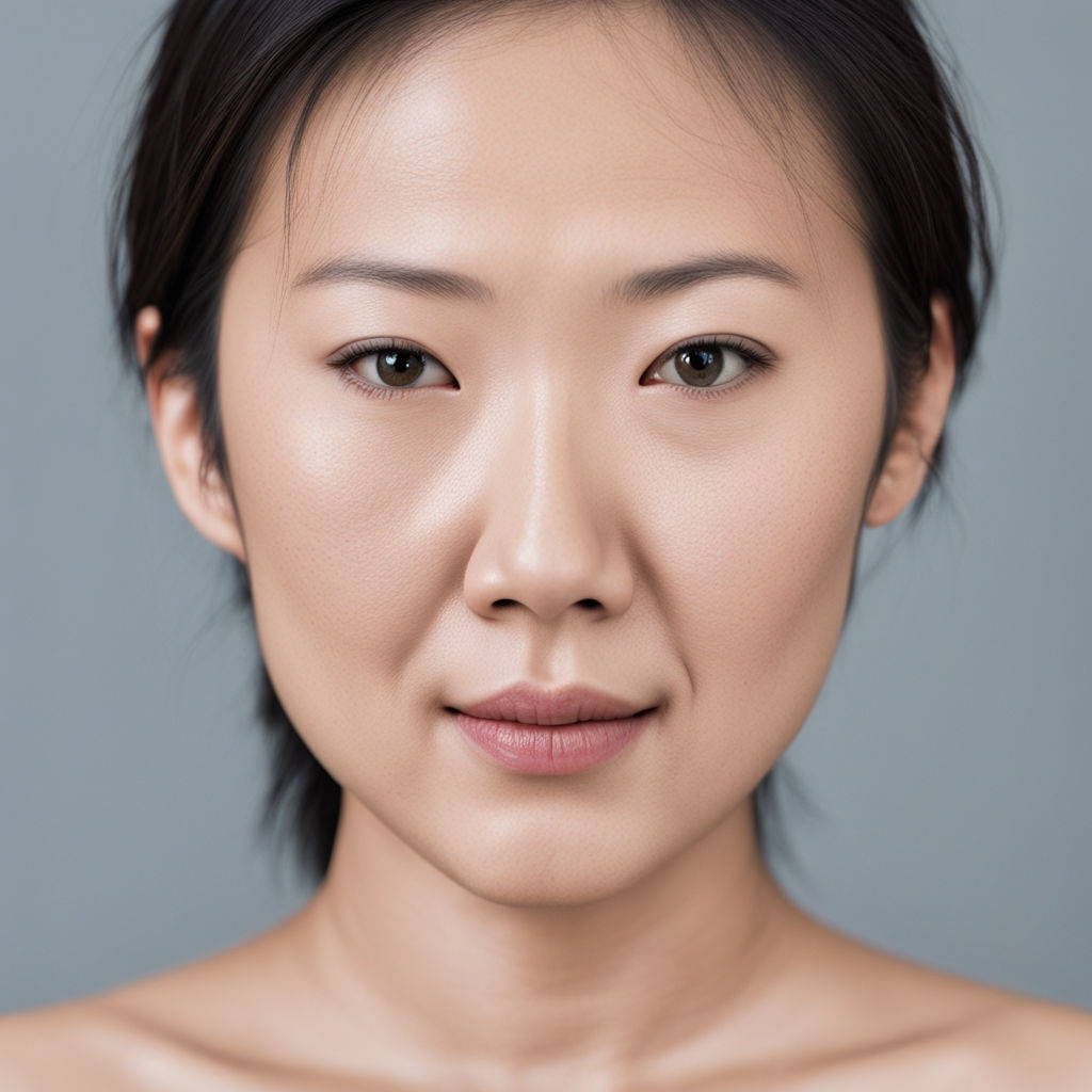 Front face of an Asian woman in her 30s by 제기랄 - Playground