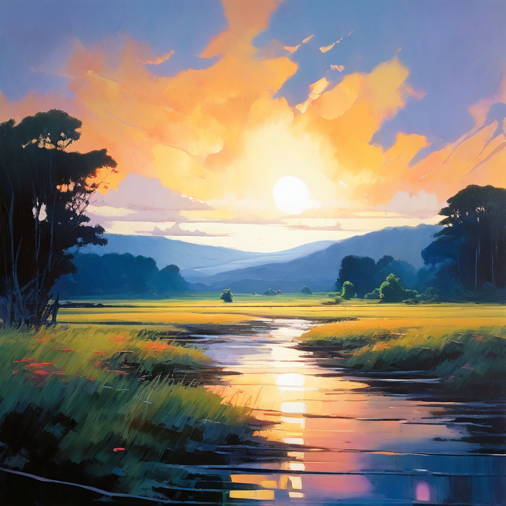 A soothing lullaby acrylic painting for sleeping and meditat... by ...