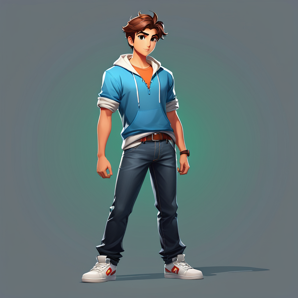 Male handsome boy in A pose by art 2d - Playground