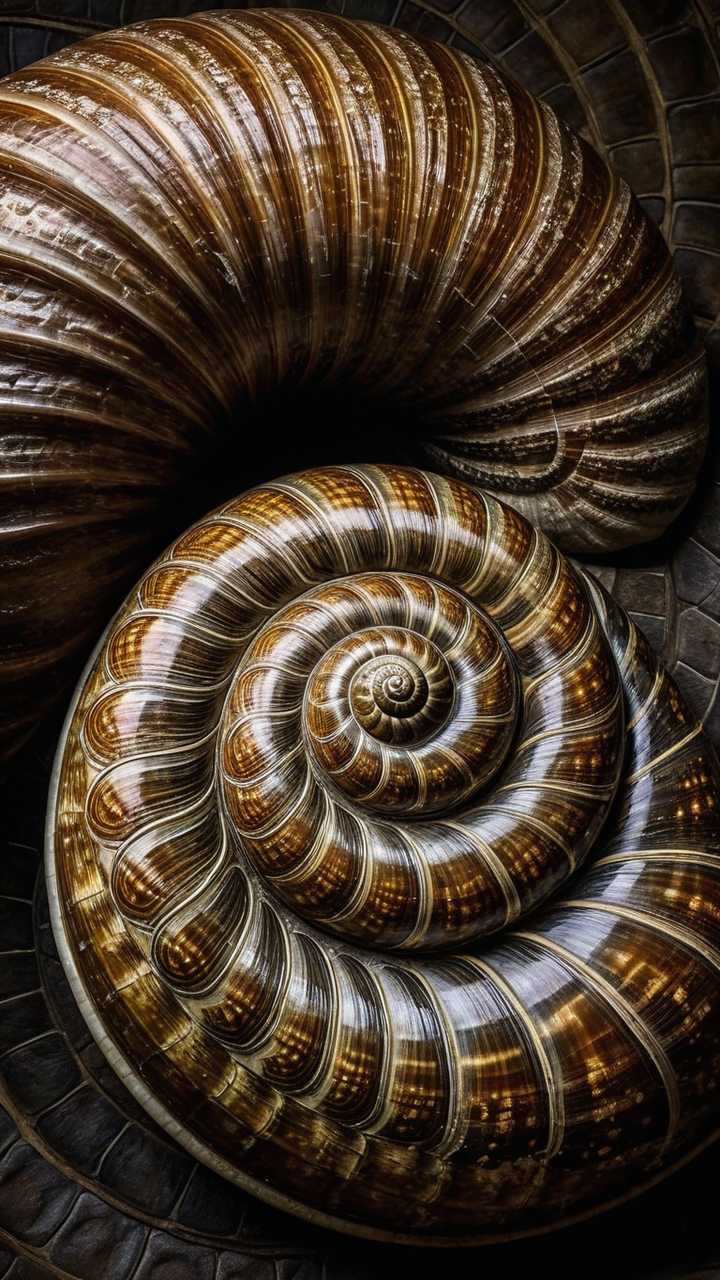 Giant snail shell featuring prominent Fibonacci spirals by Micky Gal ...