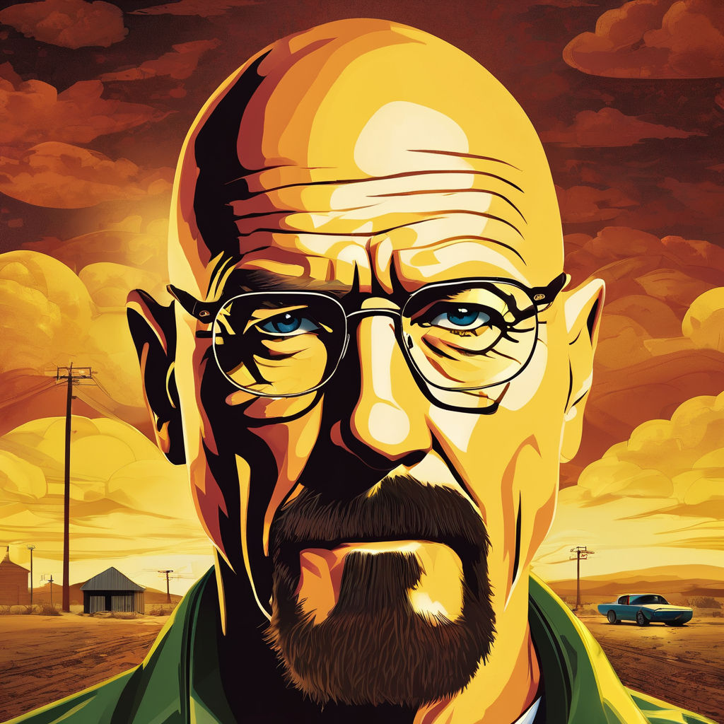 Breaking Bad TV series movie poster featuring Walter White i... by Eray ...
