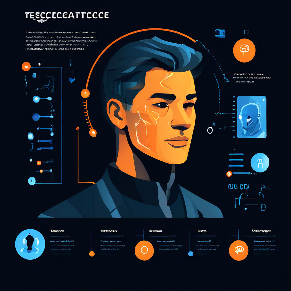 Infographic depicting the stages of a futuristic face recogn... by Aric ...