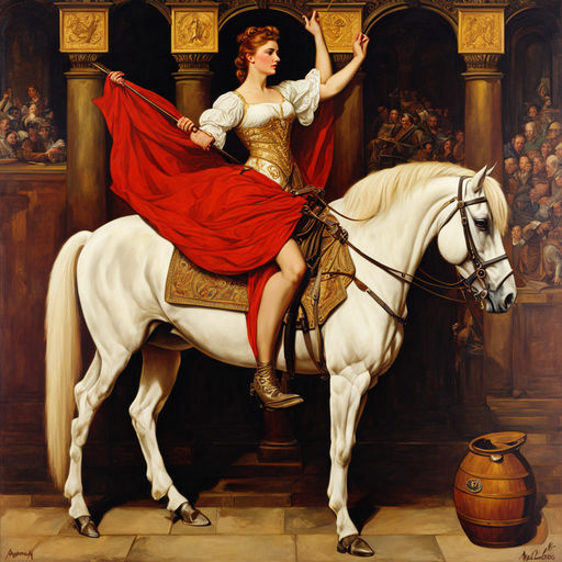 Fusion painting of Lady Godiva by JOHN MALER COLLIER and a f... by ...