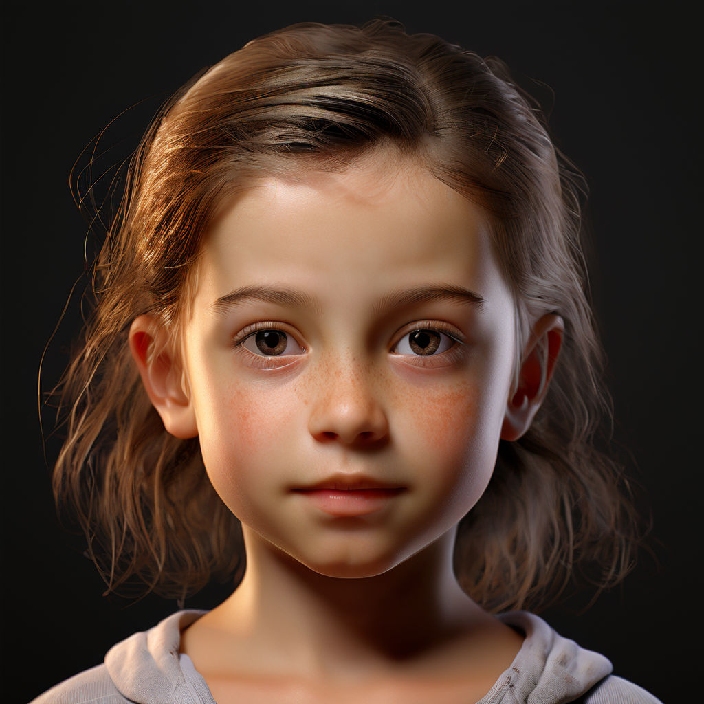 Young girl's face for PBR texture creation by Aleksandra Tsygantsova ...