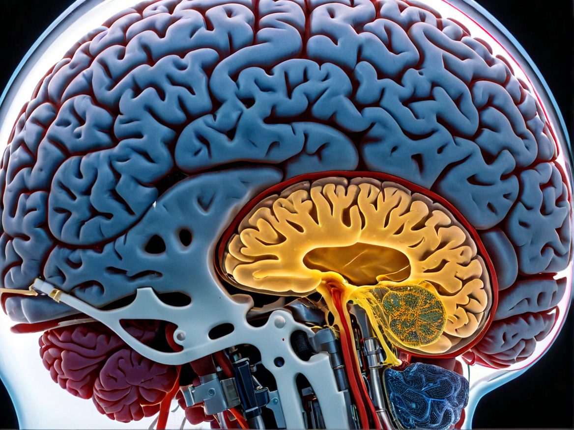 A brain inside the head of a 50 year old Israeli woman. The ... by SM ...