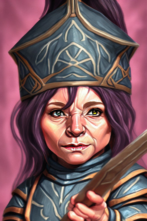Female Halfling Wizard Dnd Action Portrait By Antonio Cámara Playground