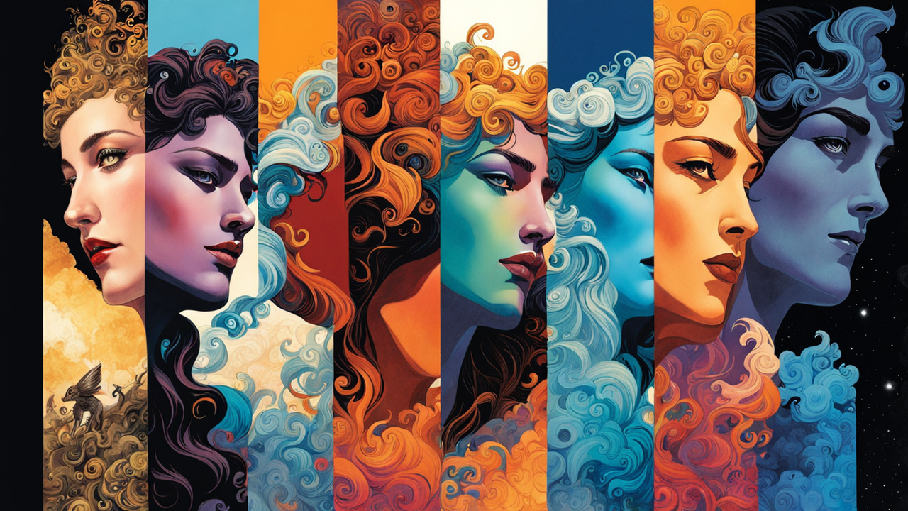 A collage of Greek gods on mount Olympus by HistorianSL - Playground