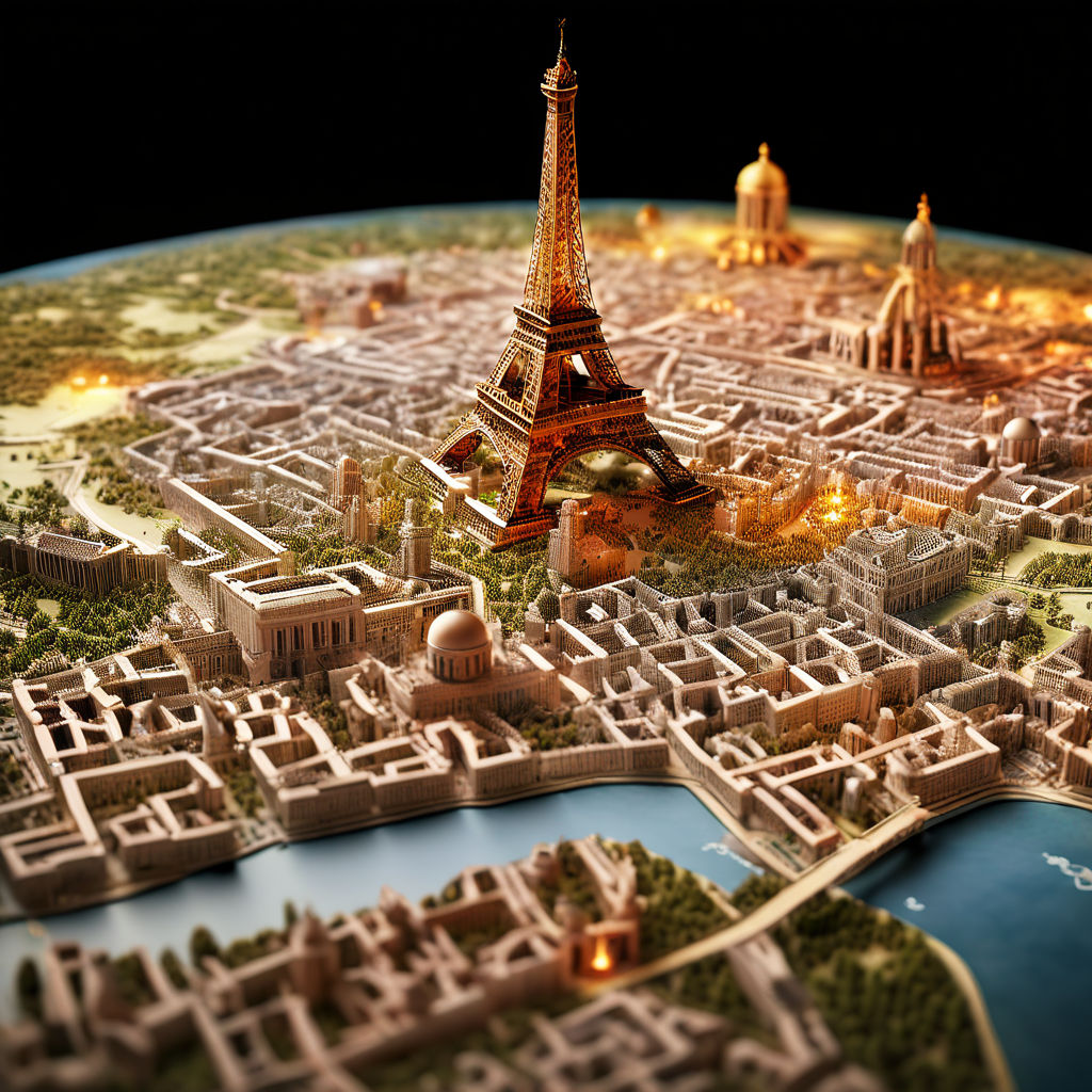 Macro photography render of a geographically accurate map of... by Petr ...