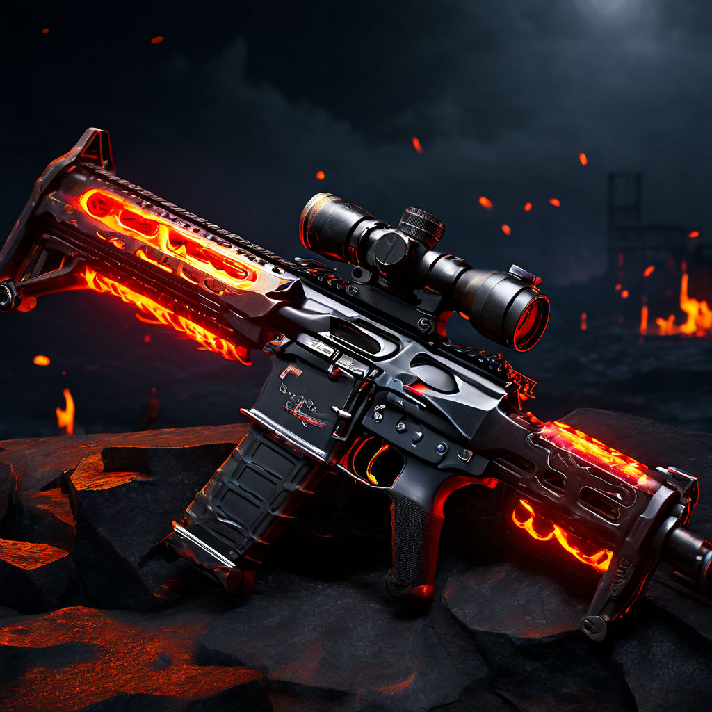 The M416 lava gun skin in PUBG Mobile is similar to Kratos' ... by ...