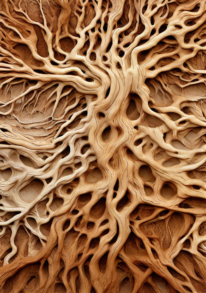 Seamless texture embracing the complexity of a mycelium root... by ...