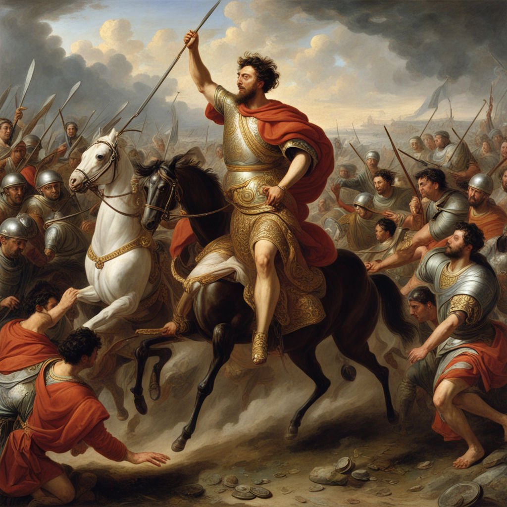 "Marcus Aurelius in the Battle of Marcomanni" by arteemio yuca - Playground