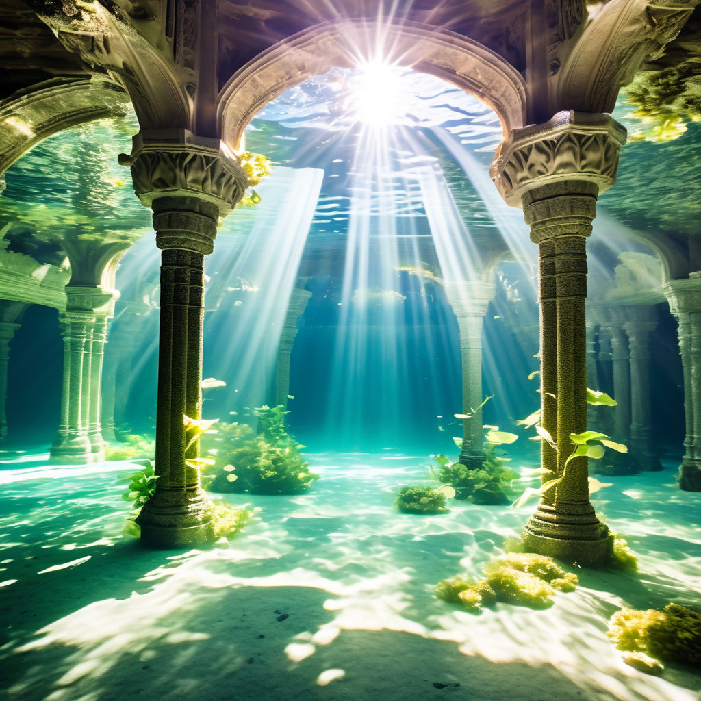 Overhead perspective capturing the submerged grandeur of an ... by ... Overhead perspective capturing the submerged grandeur of an ... by ...