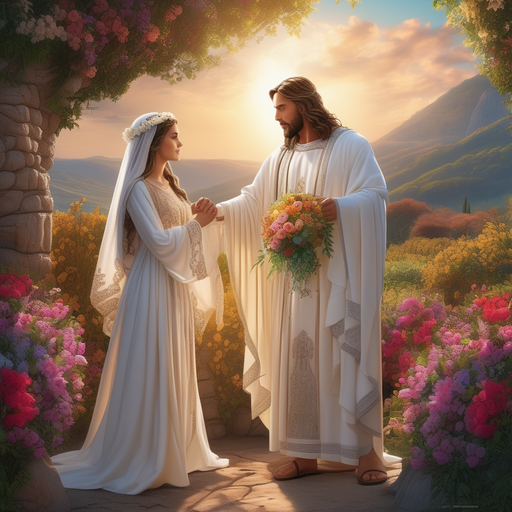 Jesus and the bride together by 신부의반지 - Playground