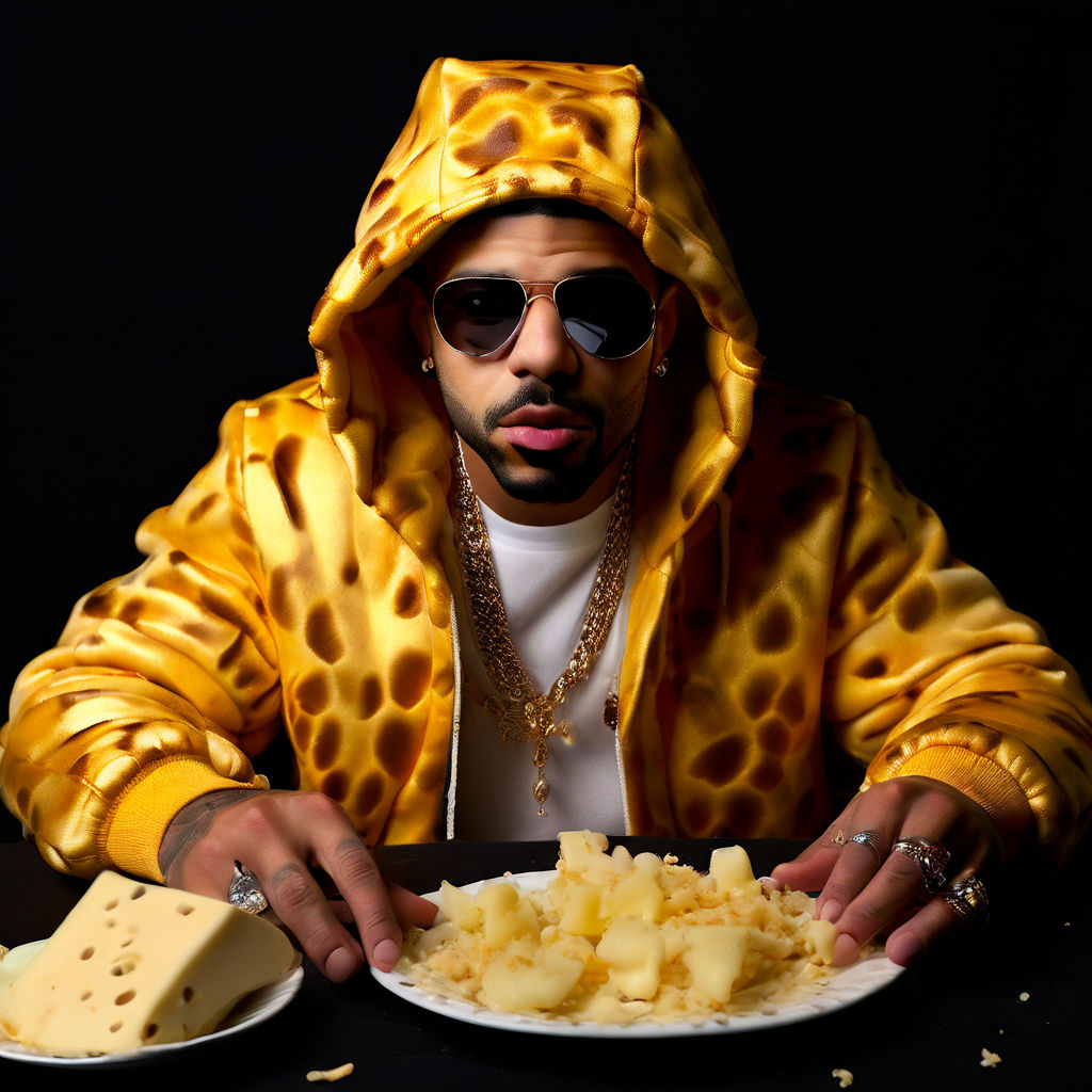 Rapper Drake aka Aubrey Graham in a rat custome eating chees... by ...
