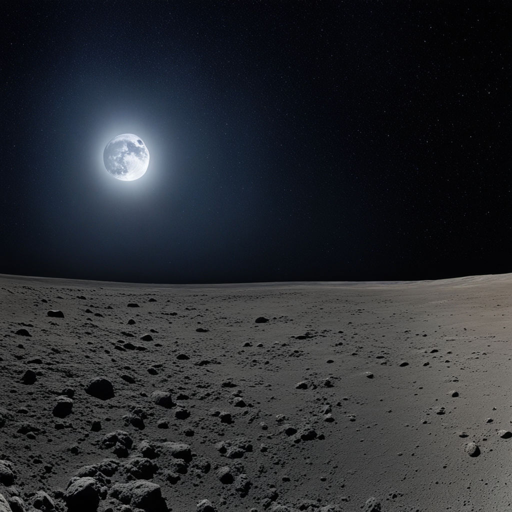 Moon captured from a detailed 360 skybox view showcasing the... by Alex ...
