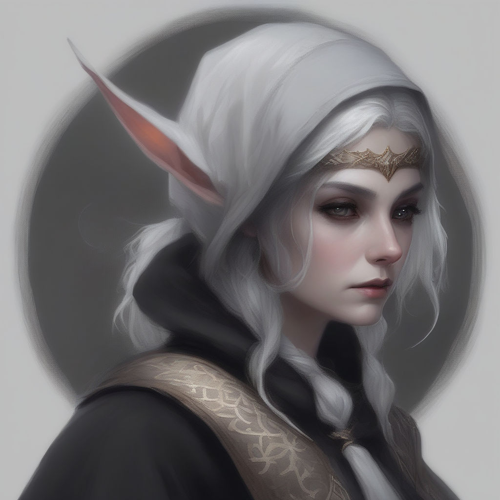 A gloomy elf woman by Darya Mishchenko - Playground