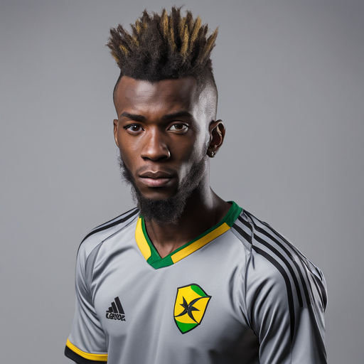 21 year old Jamaican soccer player with mohawk and short bea... by ...