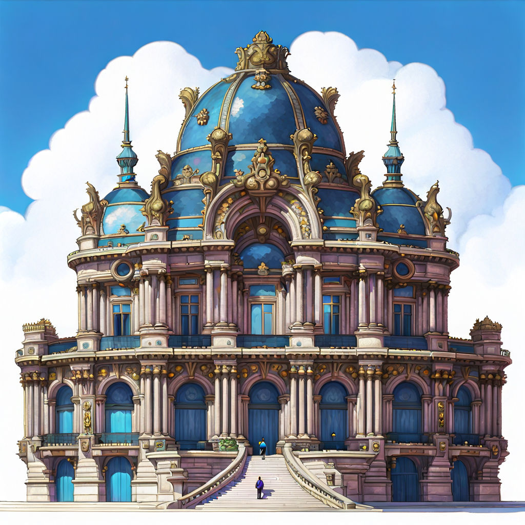 Tall symmetrically and gigantic circular castle in design of... by ...