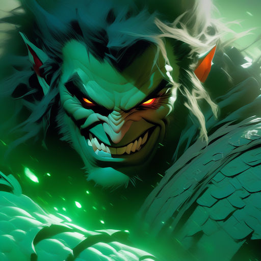 An evil demon rogue with a sneer on his face by noel chir - Playground