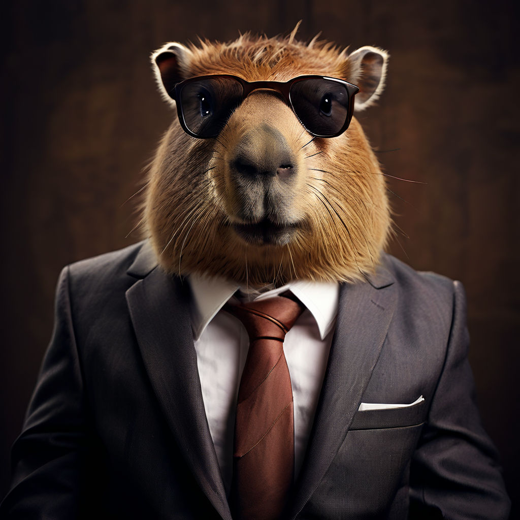 Capybara in a suit by Slav Eq - Playground
