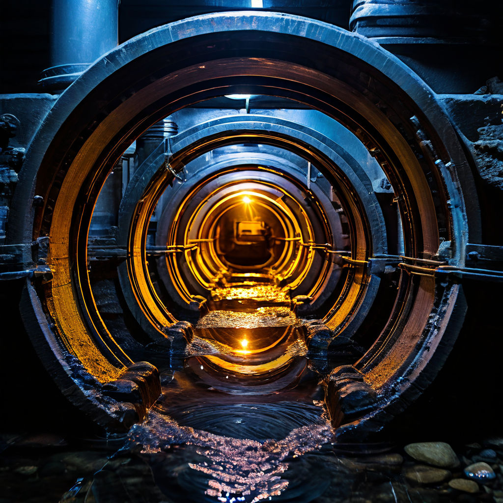 Photo of the inside of a circular water pipe by 박찬우 - Playground