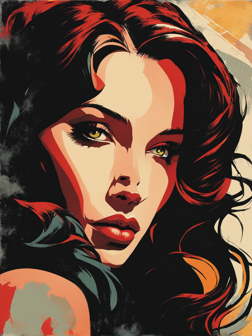 Portrait infused with elegant colors by Paul Cline - Playground