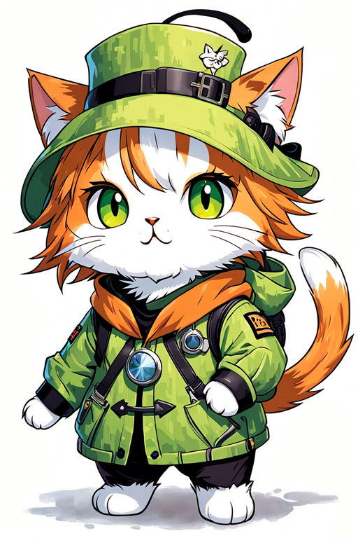 Create a unique and lovable cartoon character named "Whisker... by ...