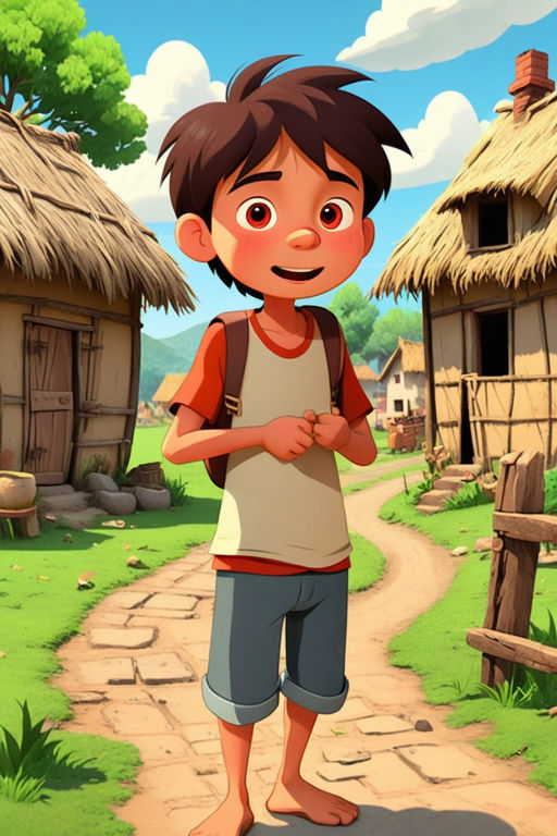 A boy is living in a village animation cartoon. by The Animation Flavor ...