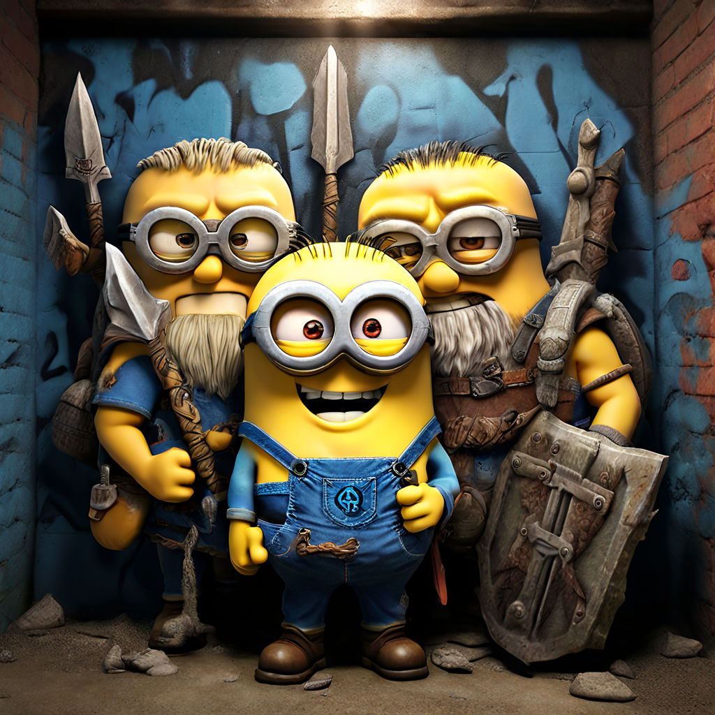 Minions from the movie “despicable me” but as Viking warrior... by Tim ...