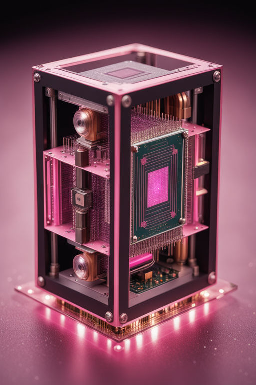 Pink sparkly photonic quantum computer by Roger C - Playground