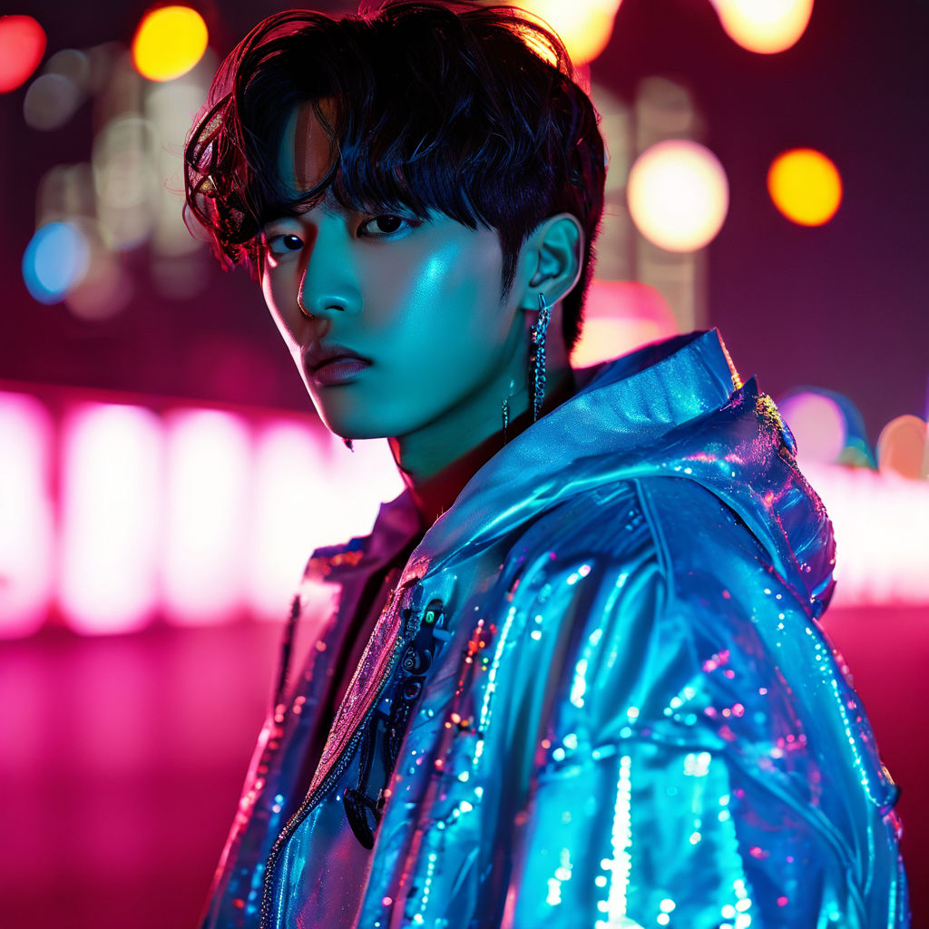 K-pop idol with distinct alien features by 김준희 - Playground