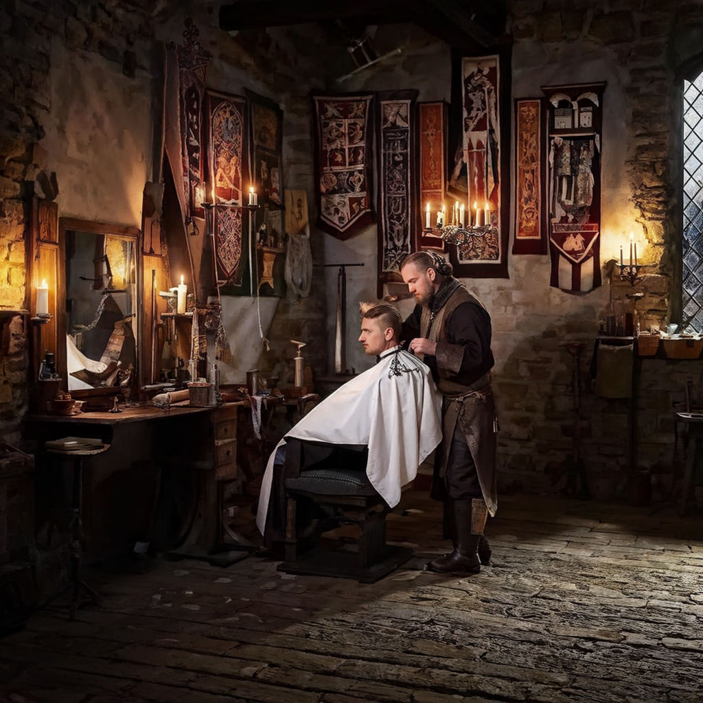 Medieval barber shop interior by Victor Carlos - Playground