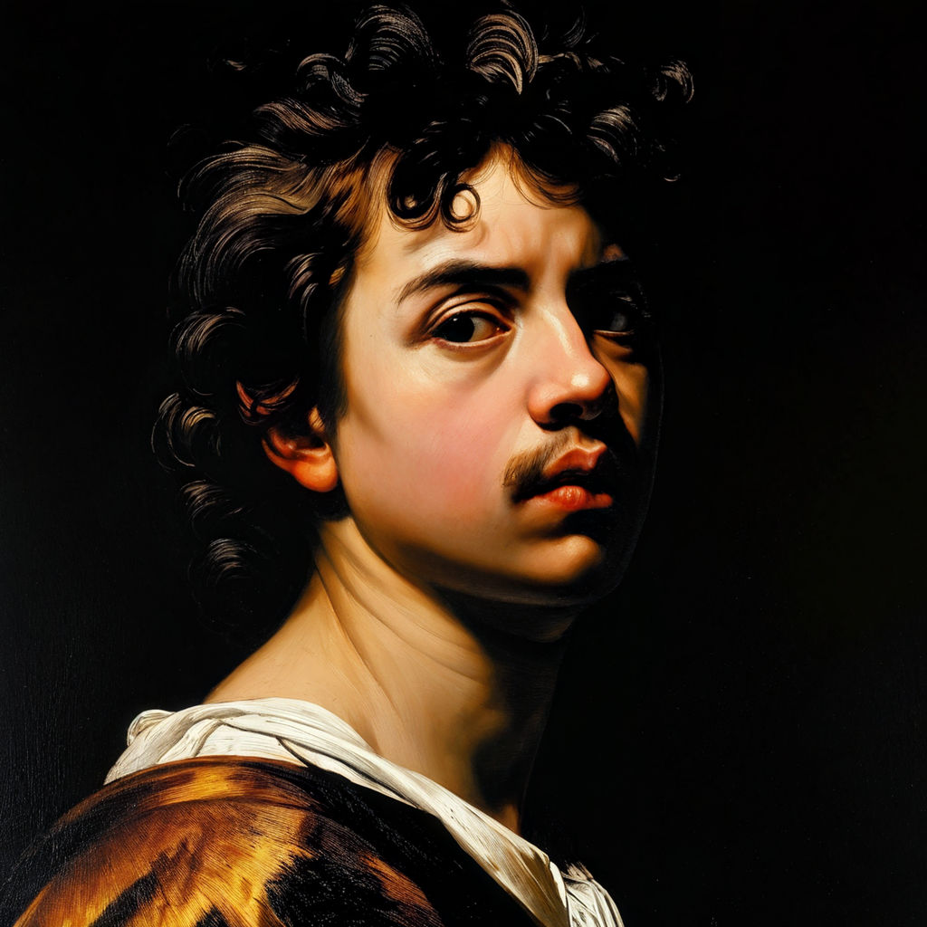 Caravaggio's face in extreme close-up by itsumo tattoo - Playground