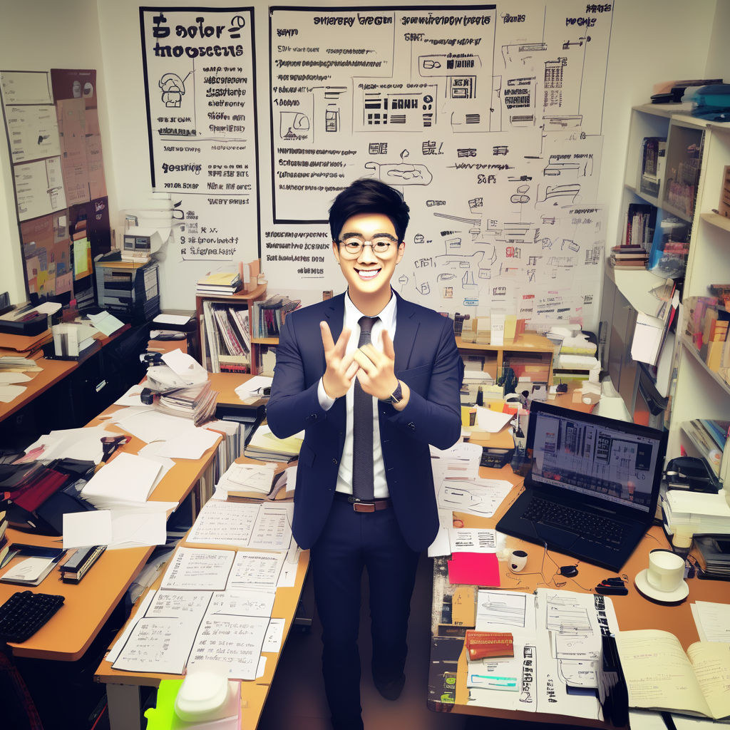 I want you to draw an infographic that brightens up a young ... by ...