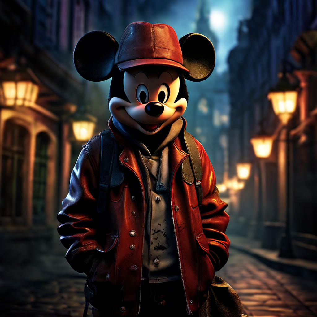 Mickey Mouse in a shadowed alley by Luciana Belén Drago Moleker ...