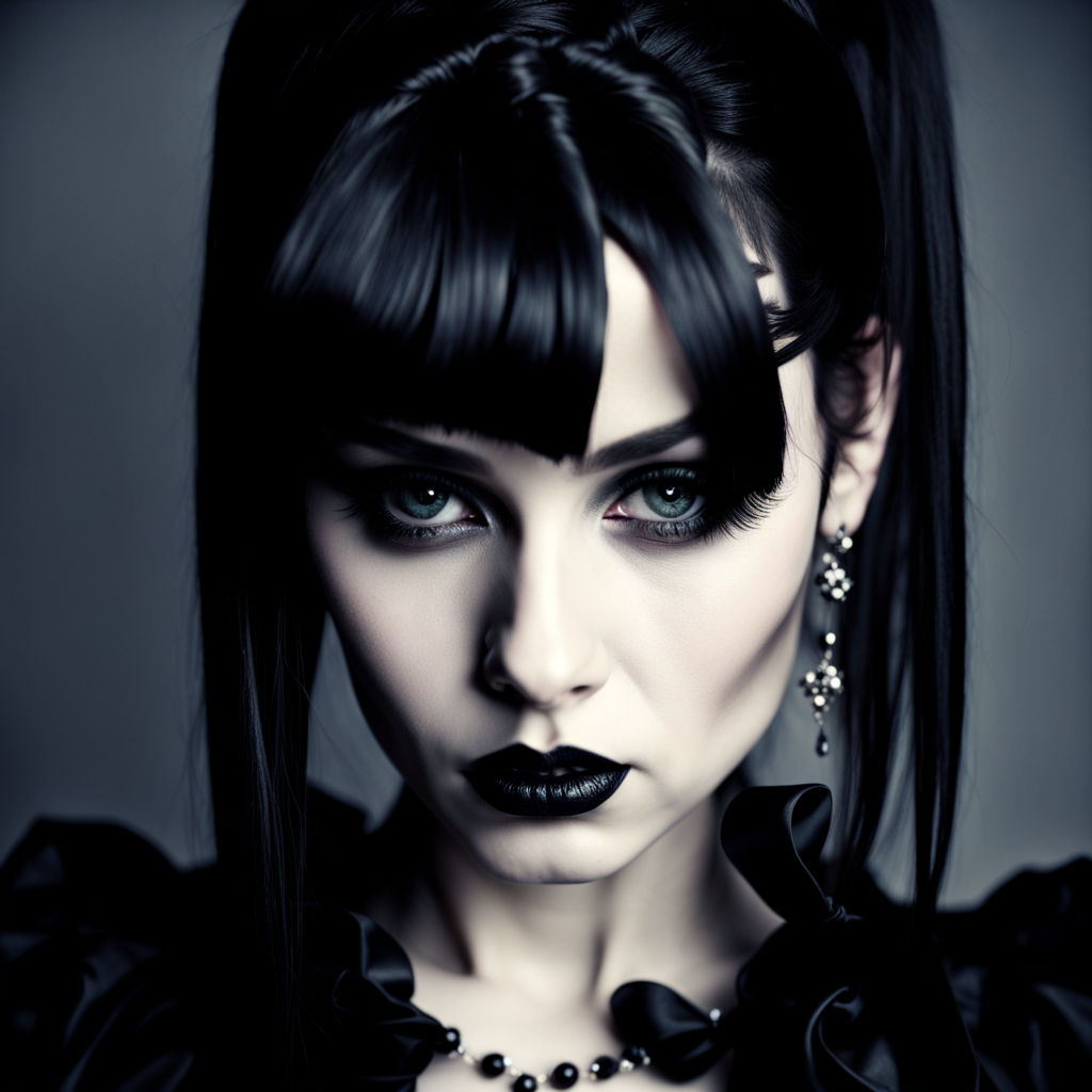 Photography of a goth girl by Alice Courtois - Playground