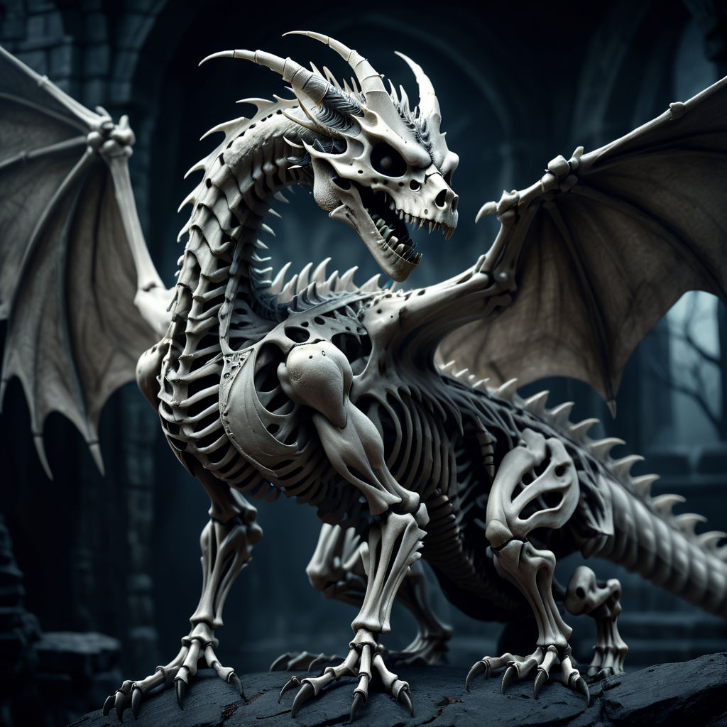 Skeleton Dragon Wallpaper