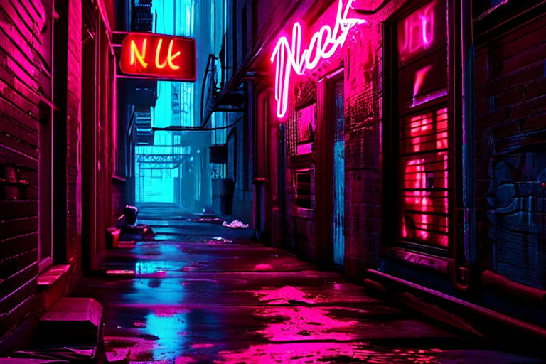 Neon sign spelling out "Nel Trades" in an energetic cursive ... by ...