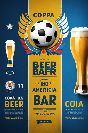 Create poster for beer bar about soccer match Copa America f... by ...