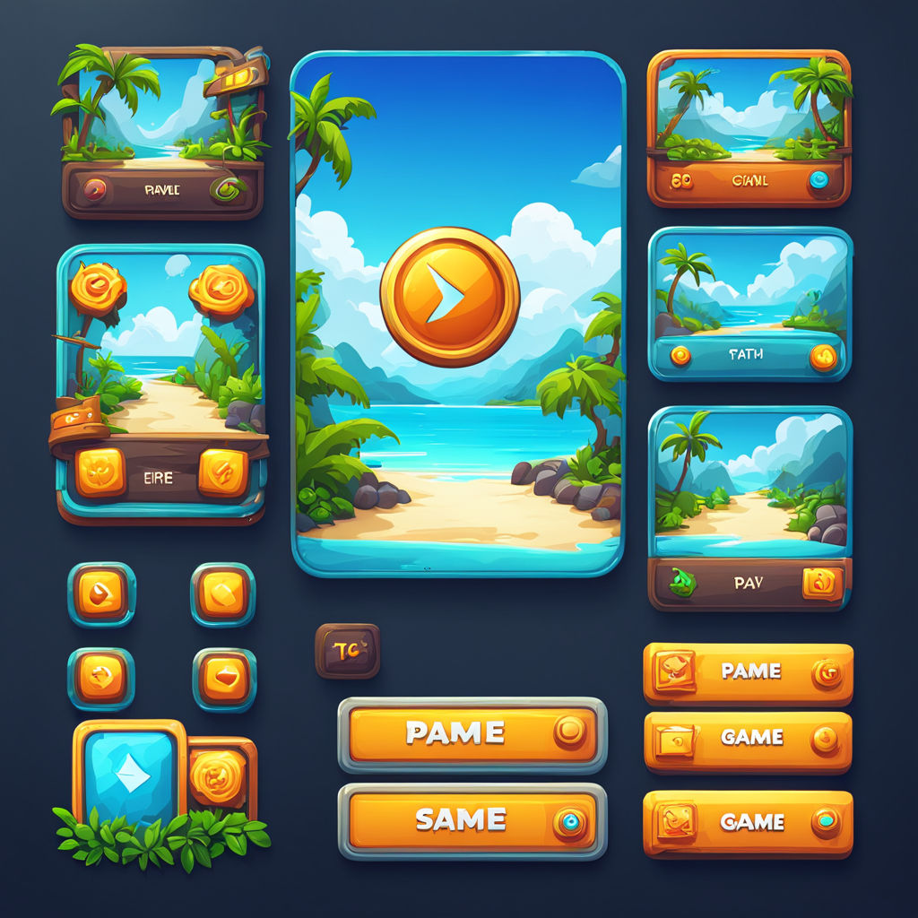 Panel buttons UI game by Сергій Яринюк - Playground