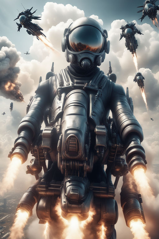 Photorealistic hyperdetailed Sci fi well equipped armoured A... by ...