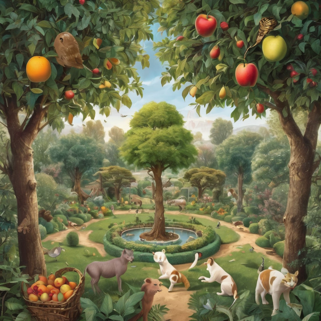 The Garden of Eden full of animals by Phellipe Teixeira - Playground