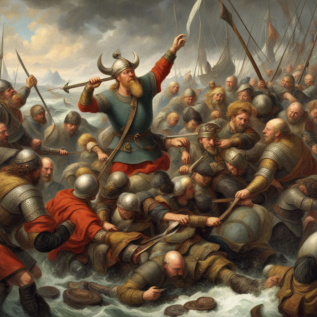 The famous viking Leif Erikson fighting by Nicklas Tummler - Playground