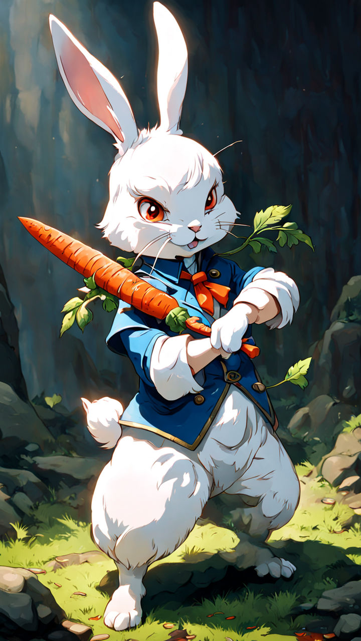 The white rabbit character uses a carrot dagger. by Çılgın Kafa ...