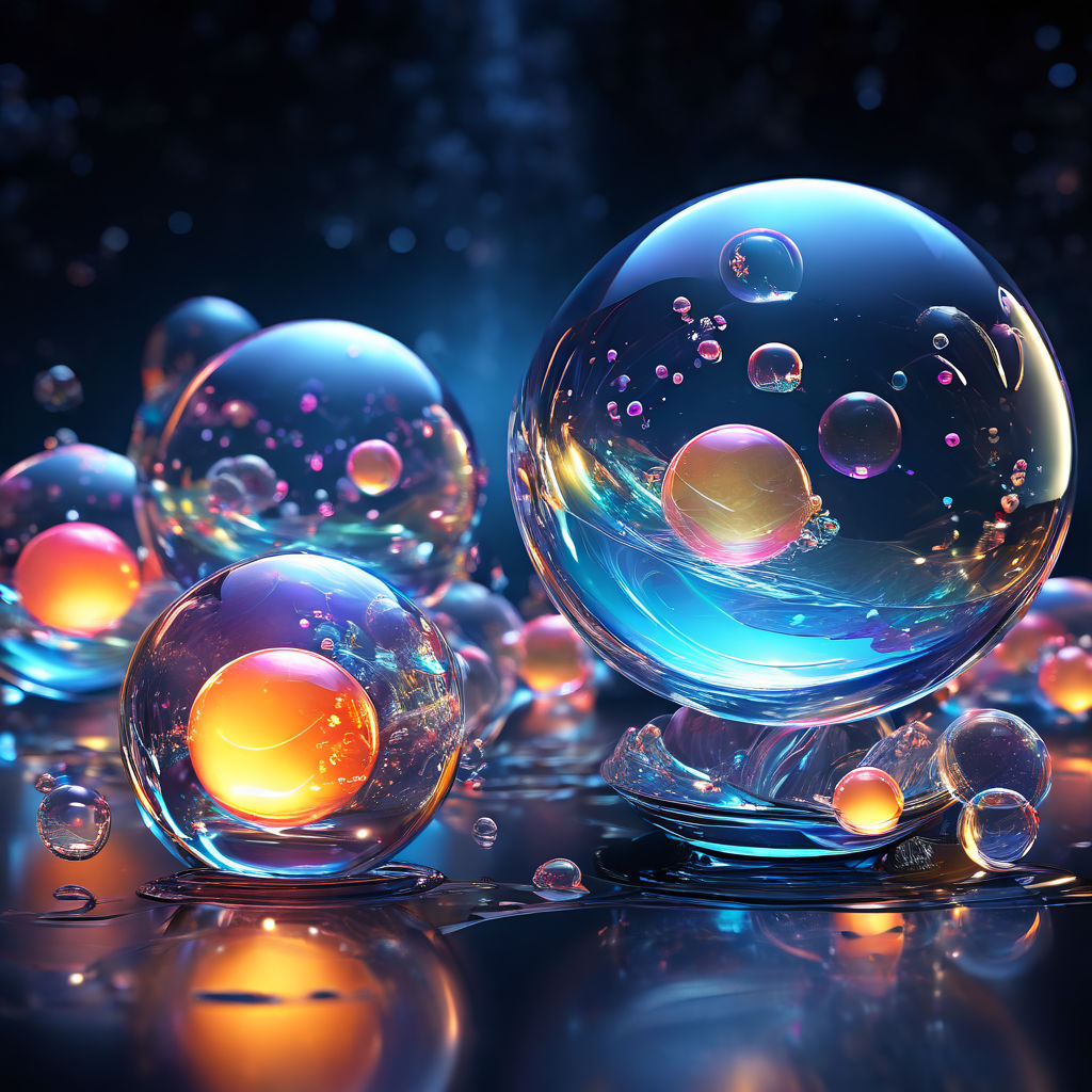 3D render of floating spheres in varying hues and dimensions... by Sara ...
