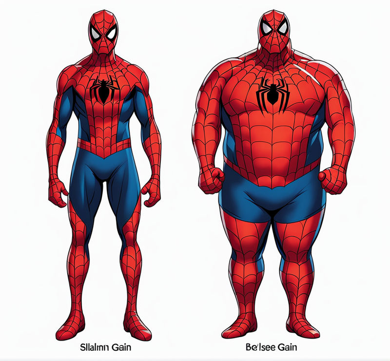 Spiderman weight gain sequence from slim to morbid obese by steve ...