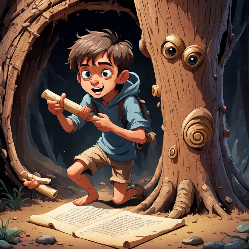 A 10year old cartoon boy give same cartoon in many different... by ...