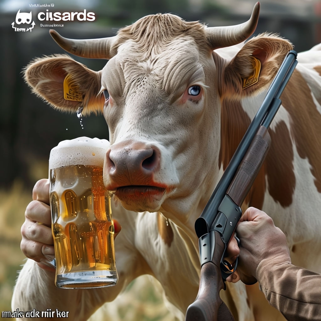 Make a discord profil picture with a cow. make it look more ... by ...