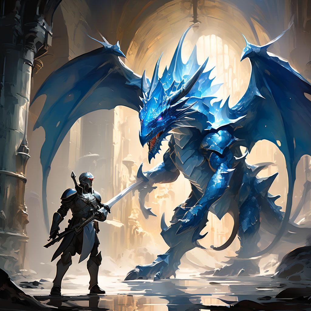 A blue humanoid dragon with the body of a blue skinned human... by ...