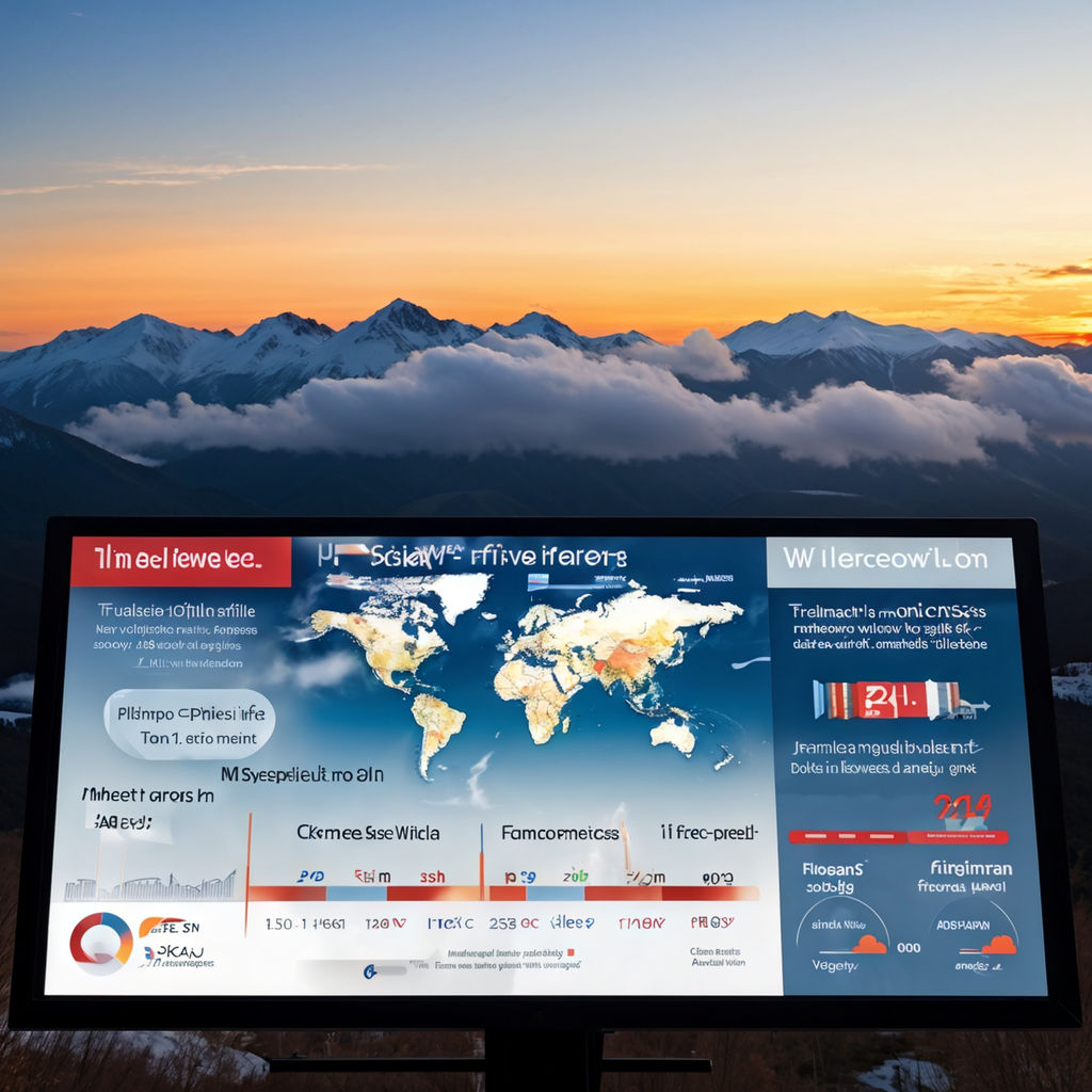 Infographic visualization displaying live weather updates co... by ...